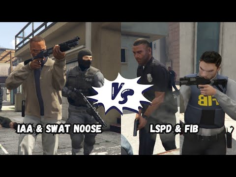 FIB & LSPD VS IAA & SWAT NOOSE - GTA 5 NPC WAR 224 - YouTube