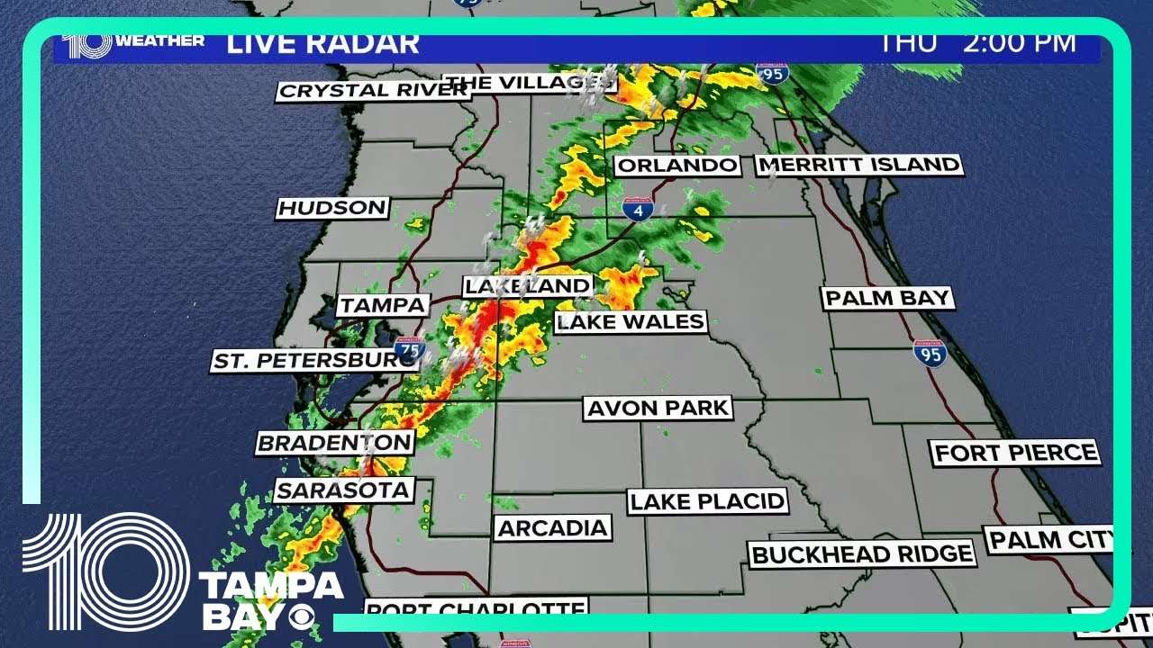 LIVE RADAR | Strong storms move through Tampa Bay area - YouTube