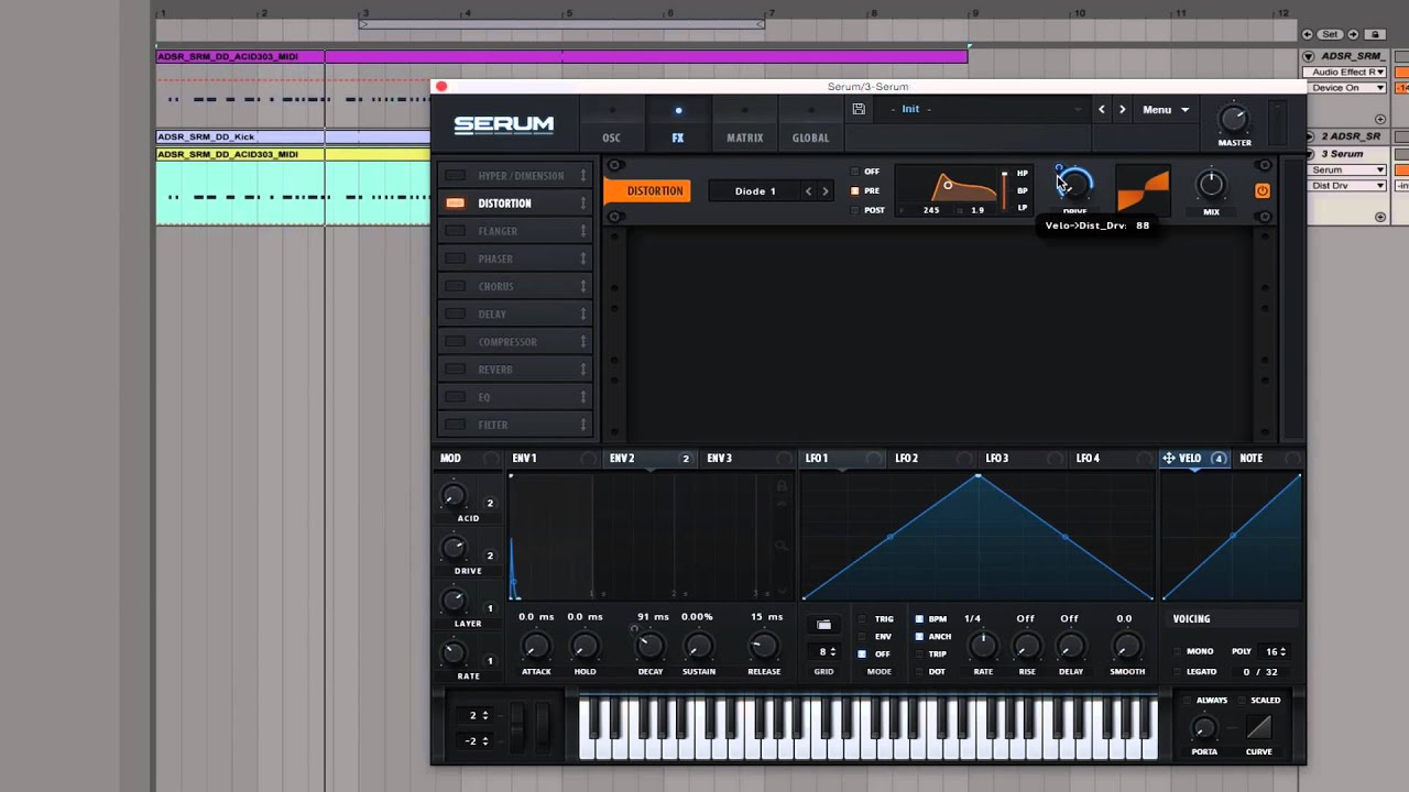Serum tutorial - How to make a thick ACID 303 sound with serum - YouTube