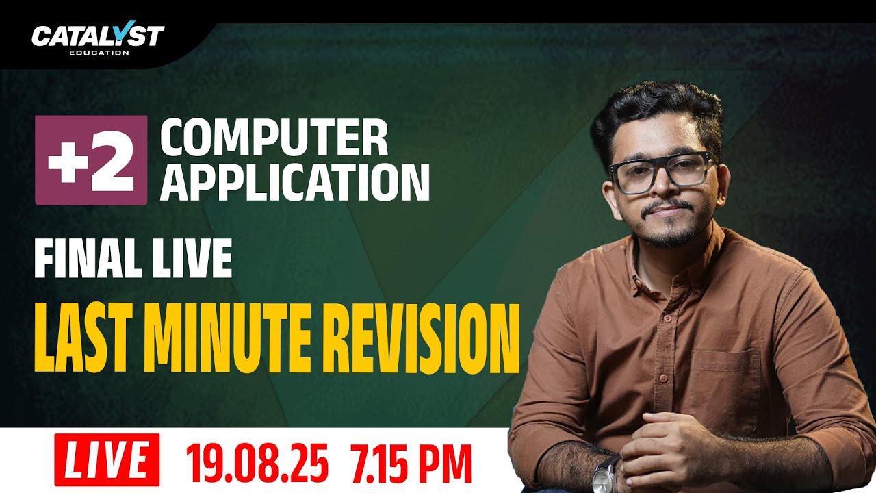 Plus Two Computer Application - Last Minute Revision Final Live with ...