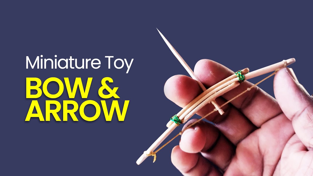 DIY Mini Bow and Arrow 🎯 Made with Pop Sticks & Toothpicks! - YouTube