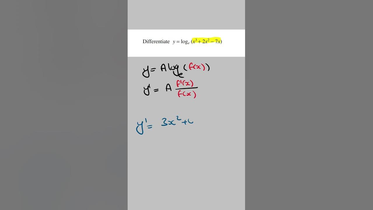 Here's the Easiest Way to Differentiate Log Functions | VCE Maths ...