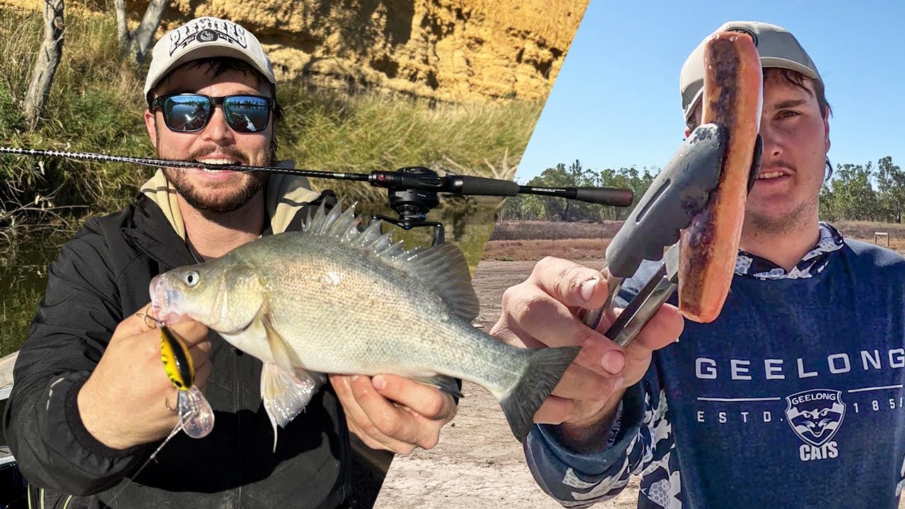 Catching Callop & Cooking Snags | First Time Fishing the Murray River ...