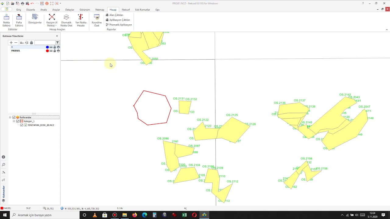 32- NETCAD 8 ARKA PLAN RENGİ DEĞİŞTİRME, PROJEKSİYON AFFİNE DÖNÜŞÜM ...