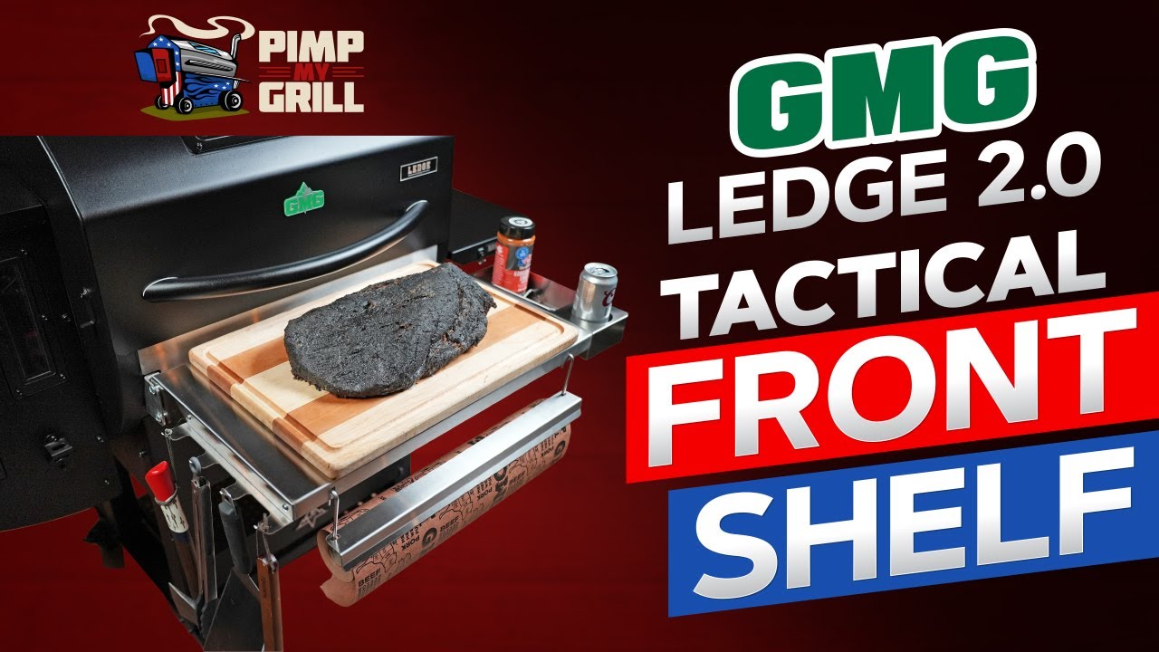Tactical Stainless Folding Front Shelf for Green Mountain Grill Ledge 2 ...