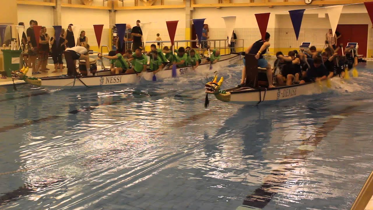 Dragon Boat Indoor Pool Race - YouTube