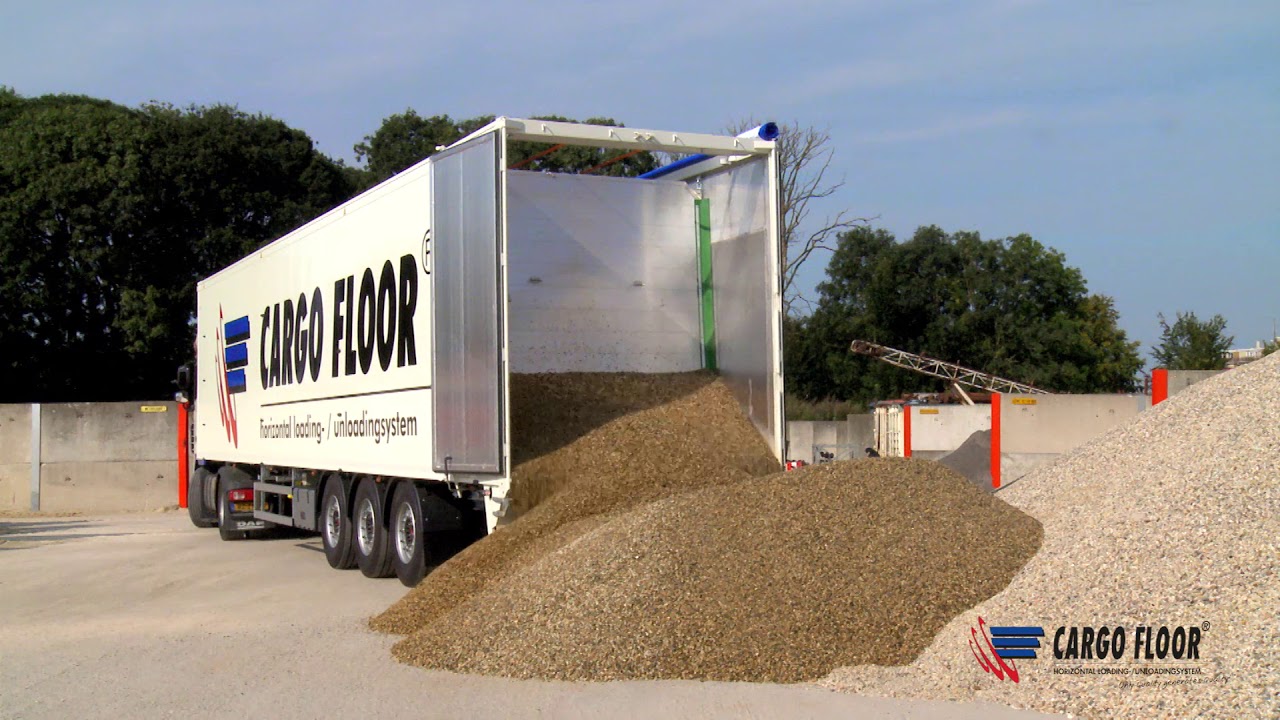 Walking Floor Trailer Unloading Grain | Viewfloor.co