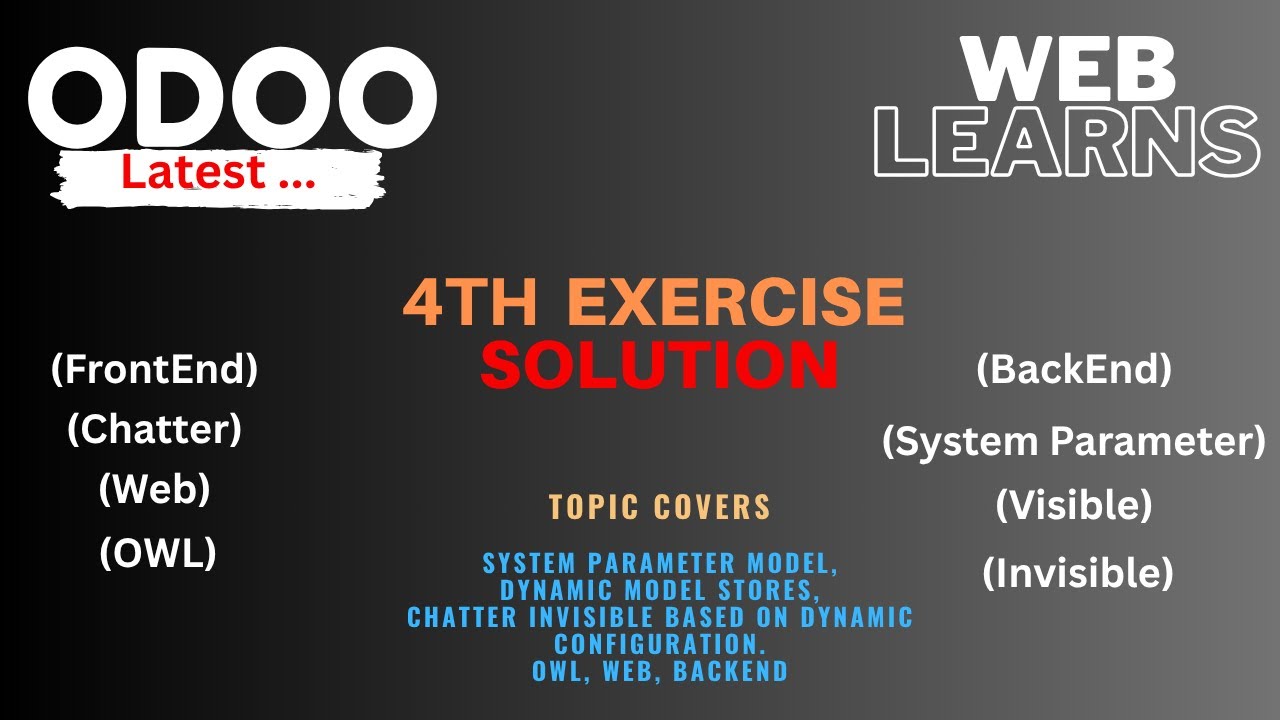 Odoo Chatter Visible Exercise Solution | Weblearns Odoo Tutorial - YouTube