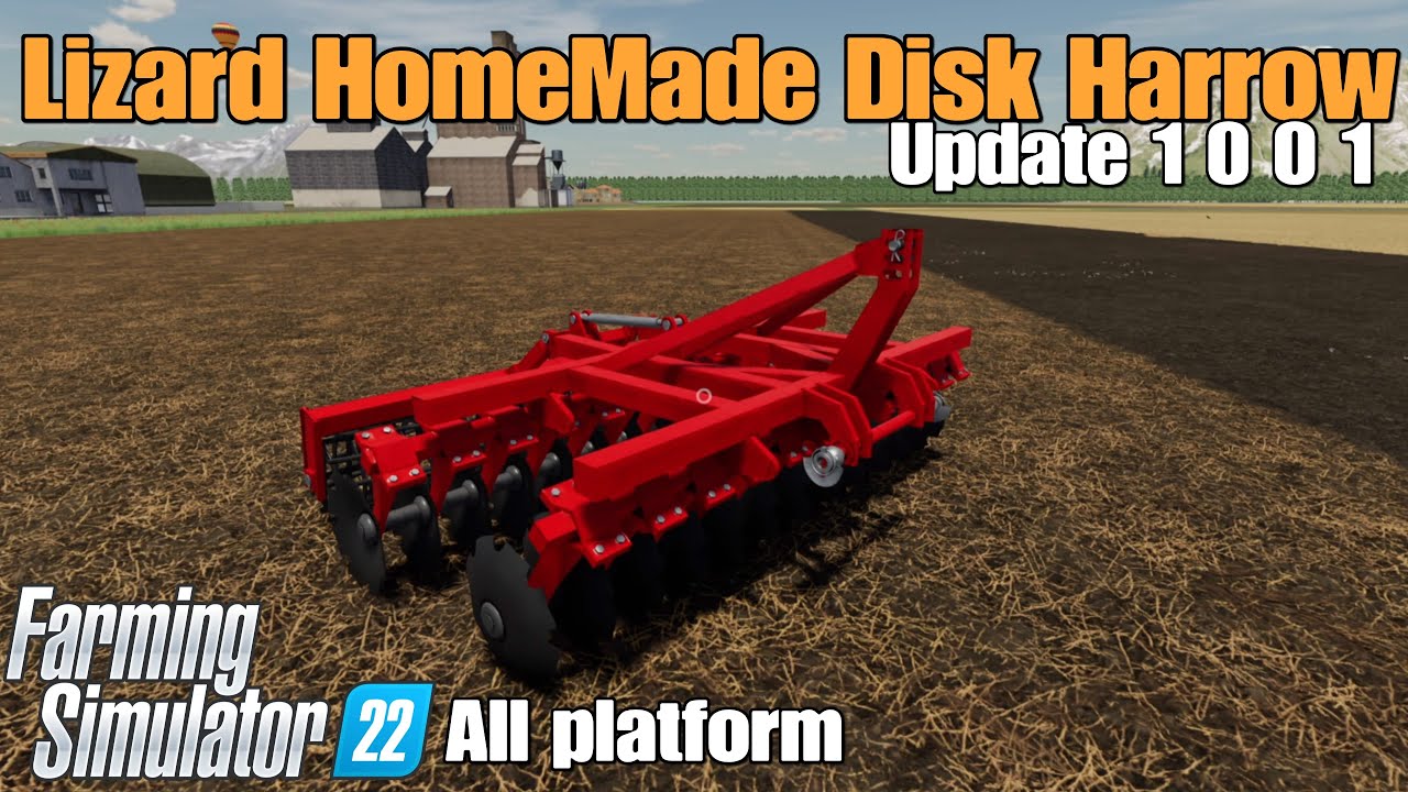 Lizard HomeMade Disc Harrow / FS22 UPDATE Oct 25/24 - YouTube