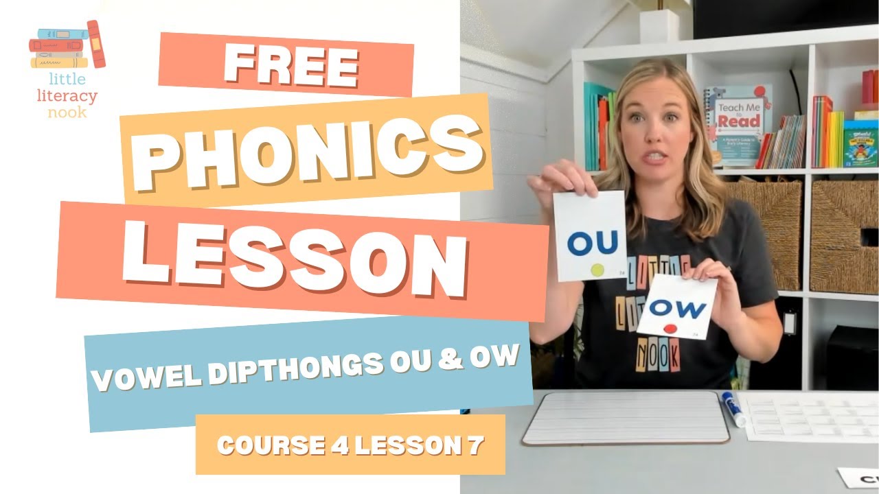 Phonics reading lesson: vowel diphthongs ou & ow - Course 4- Lesson 7 ...