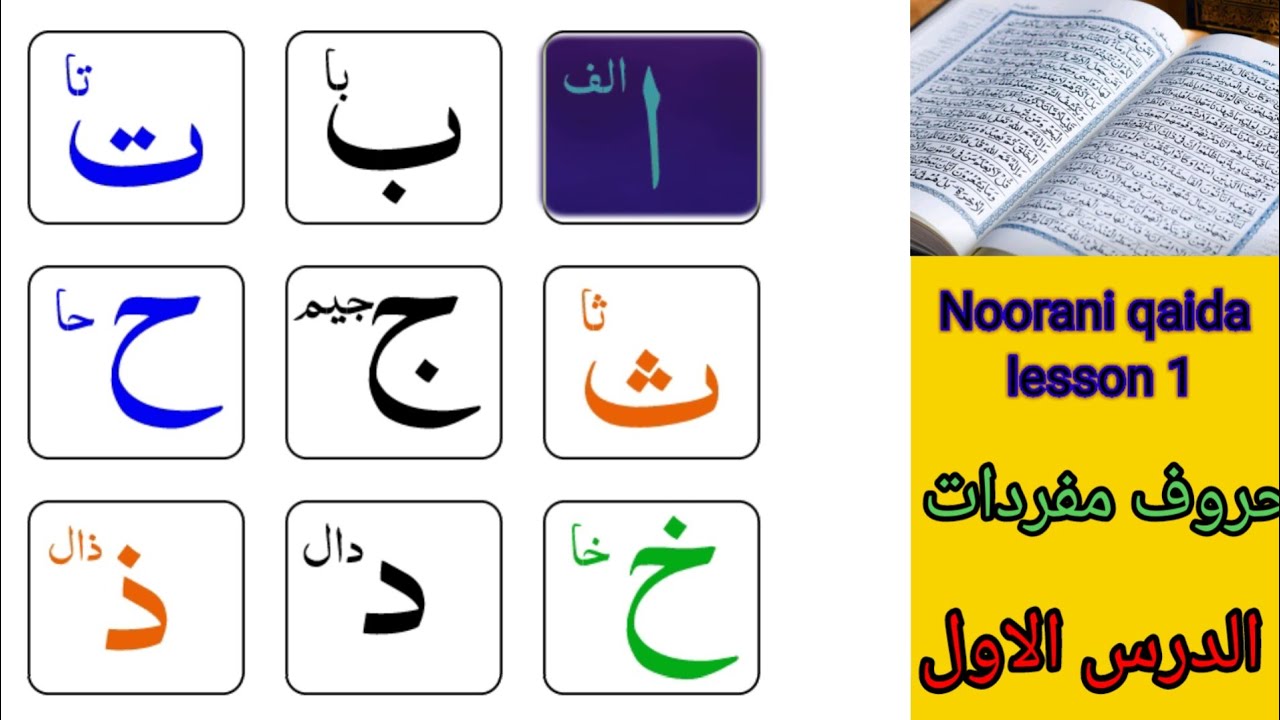 Noorani Qaida lesson 2 | Arabic Alphabet lesson 2 | Quran with tajweed ...