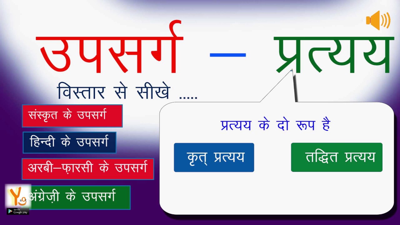उपसर्ग - प्रत्यय , upsarg pratya in hindi - YouTube