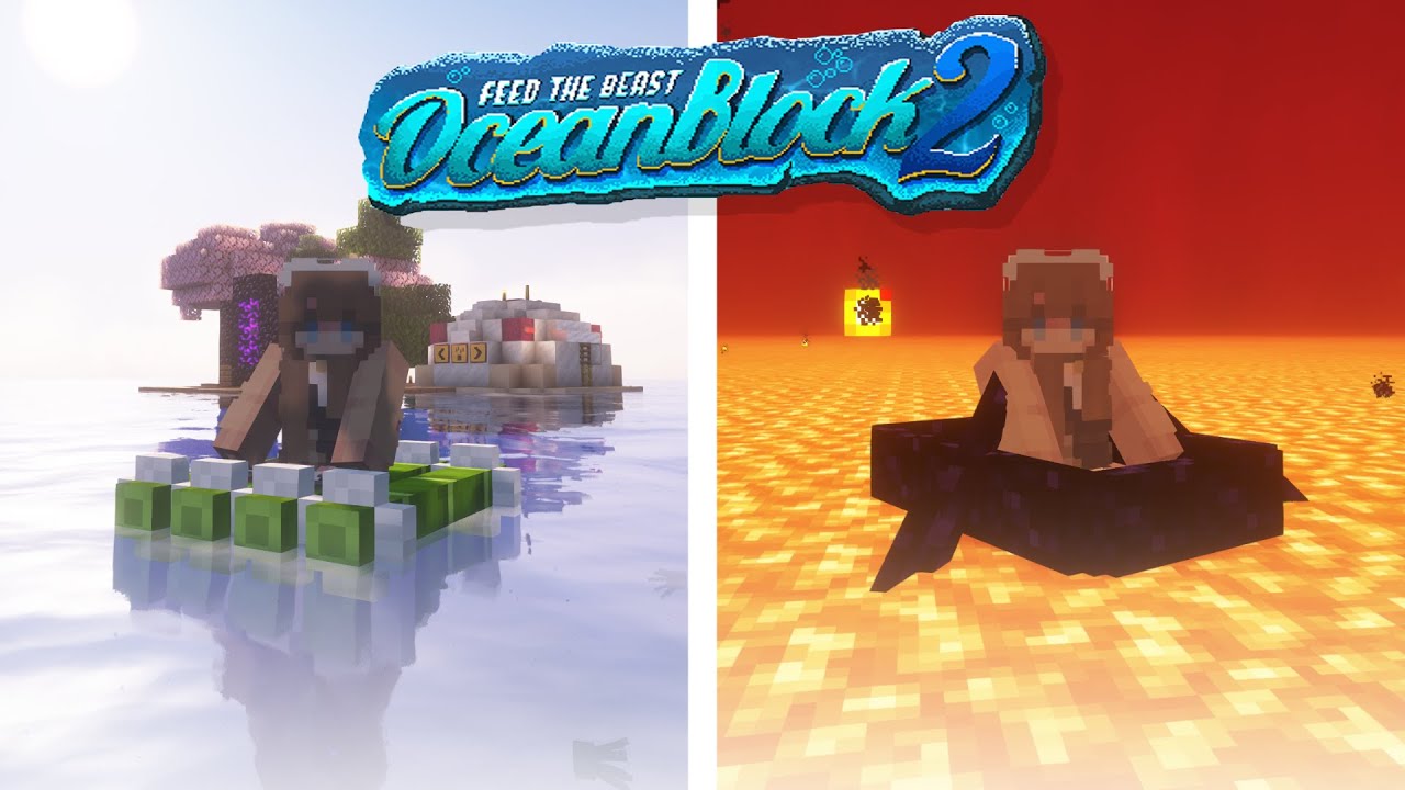 Surviving an Ocean Only World in Minecraft | Oceanblock 2 - YouTube