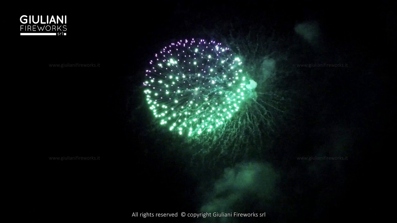 Pyro Effect #66 Shell Duble ghost magenta:green 150mm - YouTube