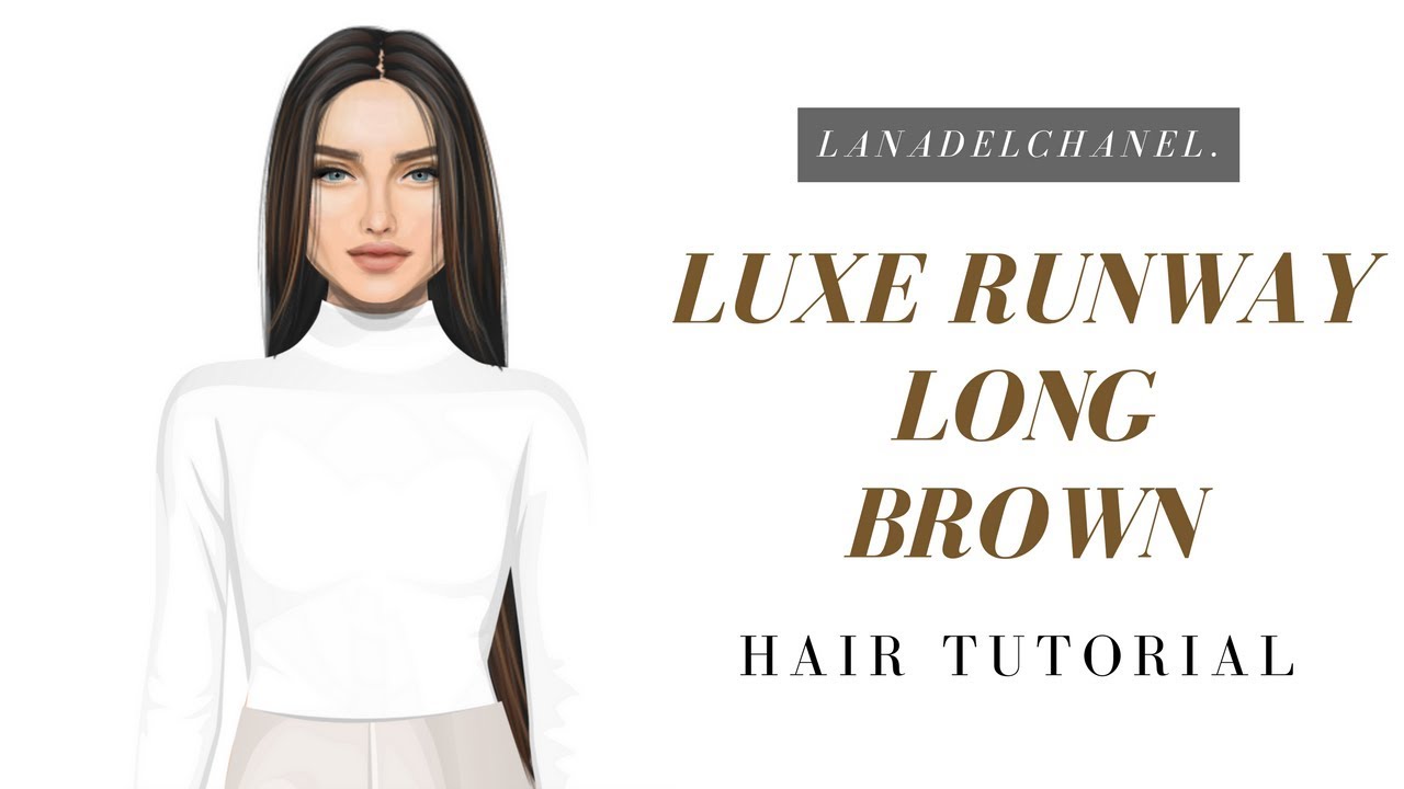 LUXE RUNWAY Long Brown Wig | Stardoll Hair Tutorial | LanaDelChanel ...