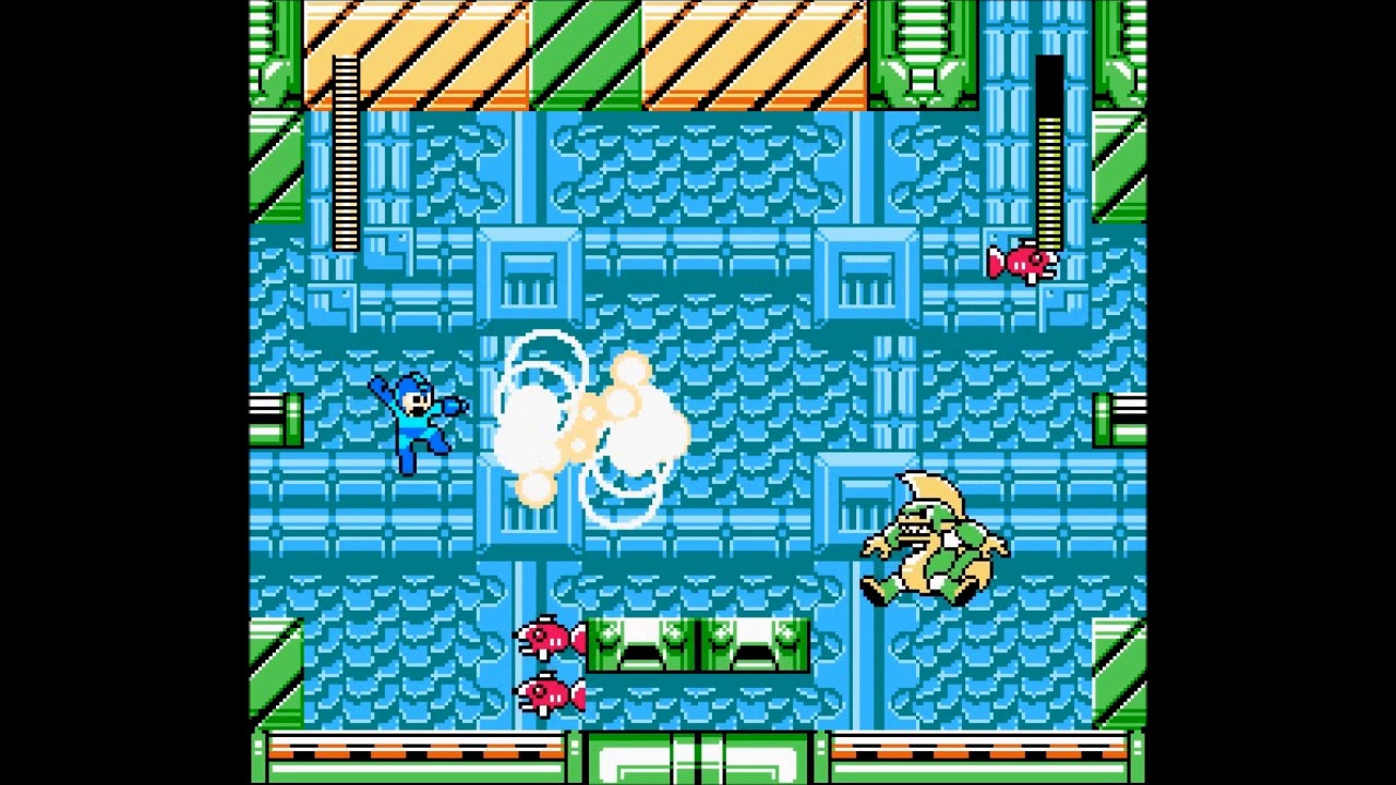 Mega Man Rock Force (Hard Mode) - Fish Man Perfect Run (Boss Only ...