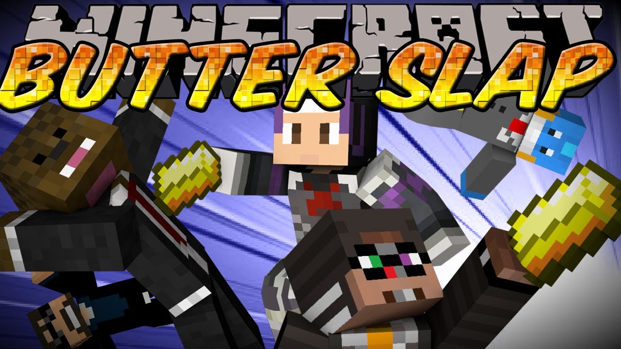 Minecraft Mini-Game BUTTER SLAP w/ Ssundee, Jerome, ChimneySwift ...