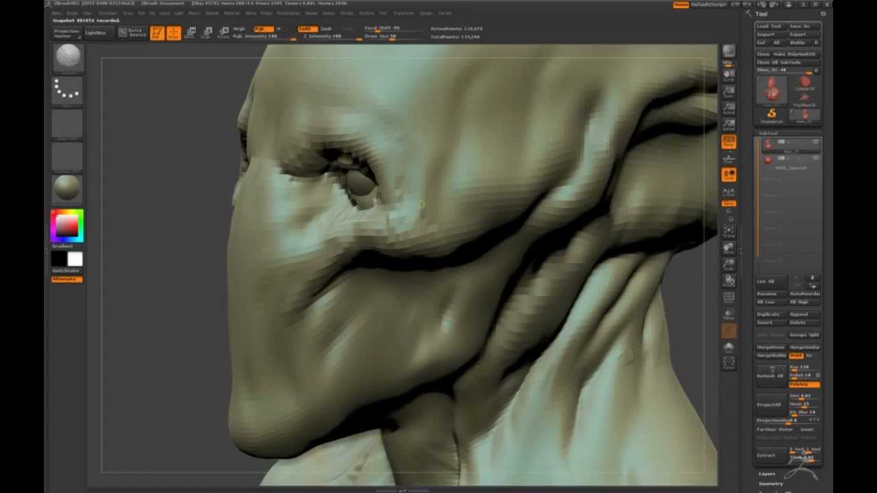 Alien Zbrush quicksculpt - YouTube