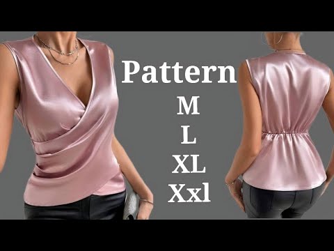 Pattern Making for a Satin Top with Side Pleats 🧵 | Step-by-Step ...