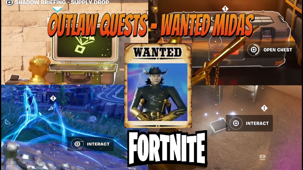 Fortnite Outlaws Story - Wanted : Outlaw Midas Quests! Storyline. - YouTube