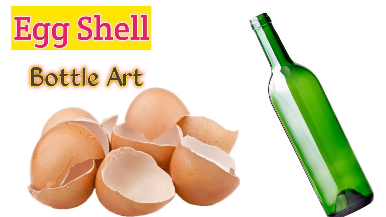 Egg Shell Bottle Art/Bottle Design/Bottle Decor/Bottle Art Using Egg ...