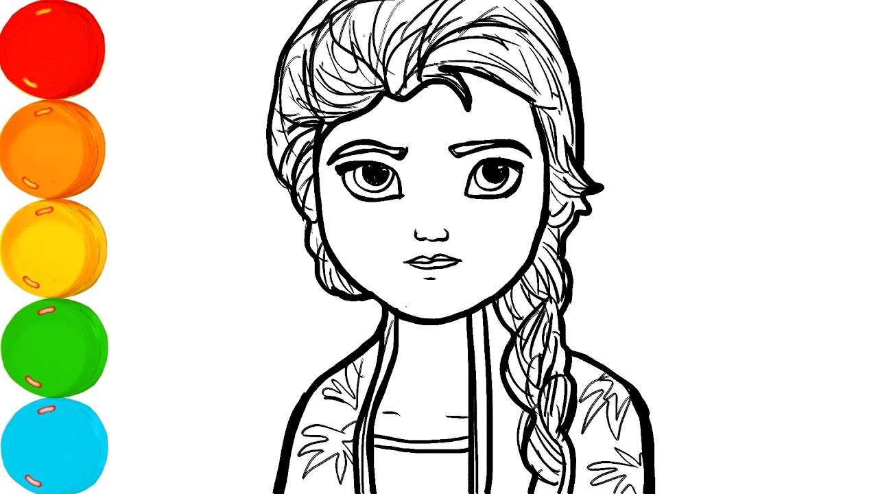 How to Draw a Face Frozen Elsa - YouTube