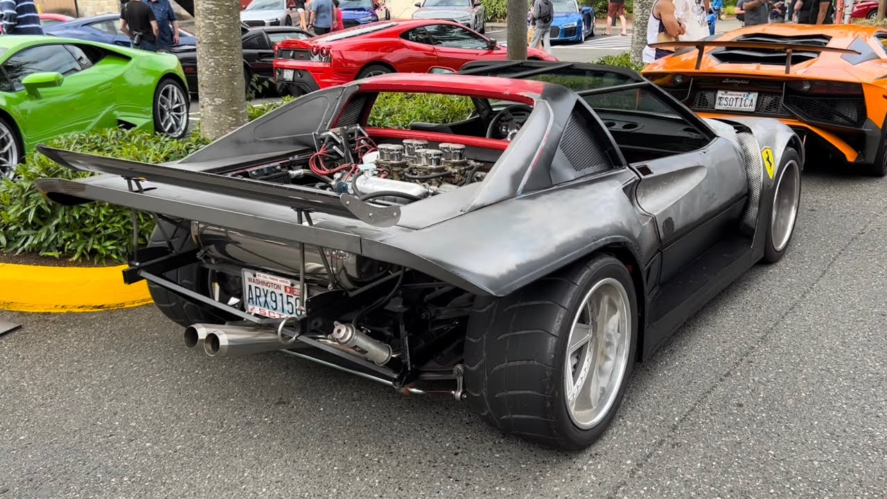 Crazy Modified Ferrari 308! - Loud Engine sounds and walk-around - YouTube