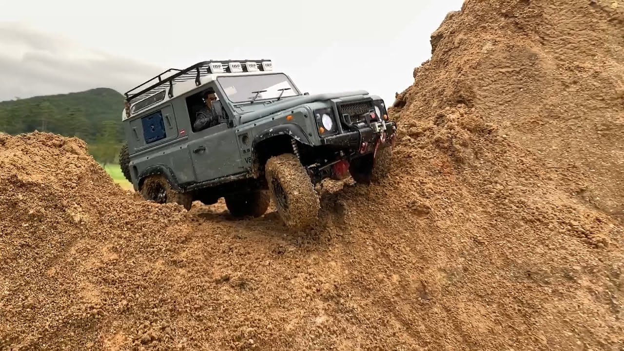 1/10 RC car : Defender D90 KAHN Off-road Driving #20 - YouTube