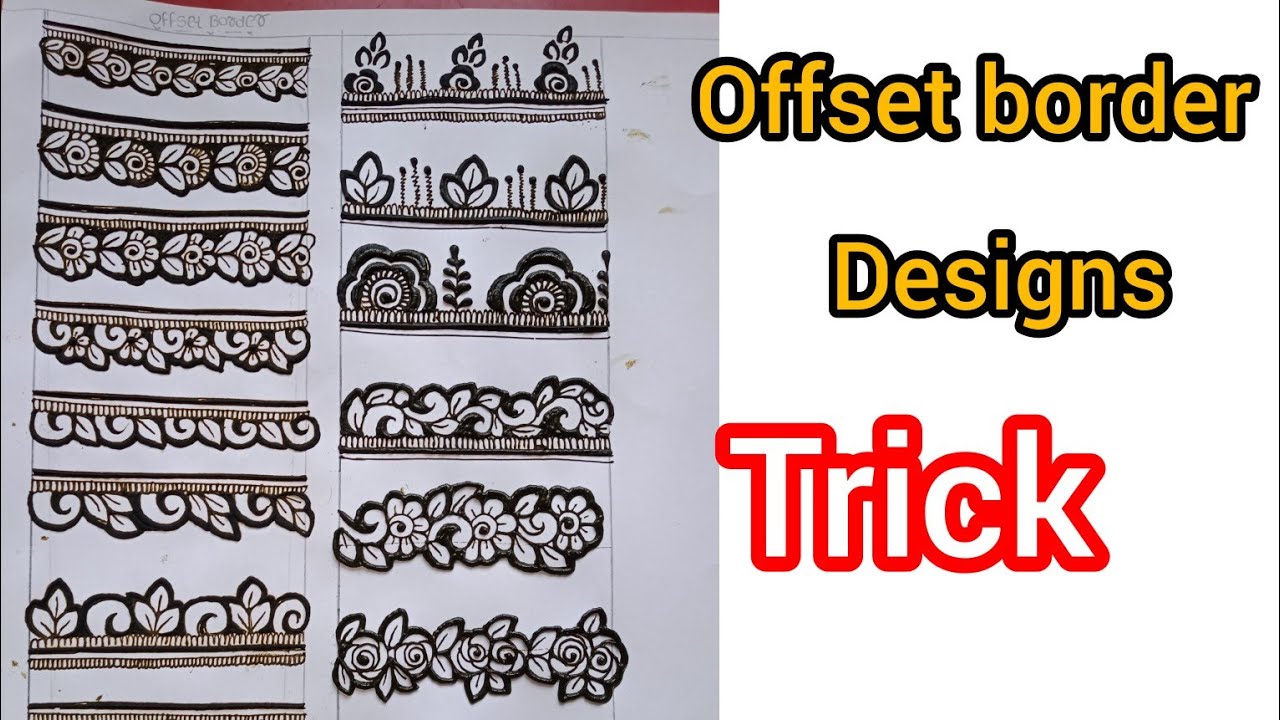 tending offset border mehndi designs 2024/easy negetive space mehndi ...