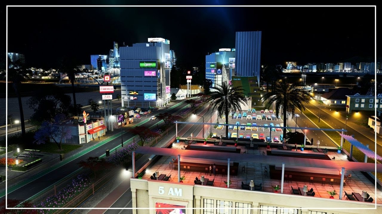 MOST REALISTIC CITIES SKYLINES NIGHT VIEW! - Cities Skylines - YouTube