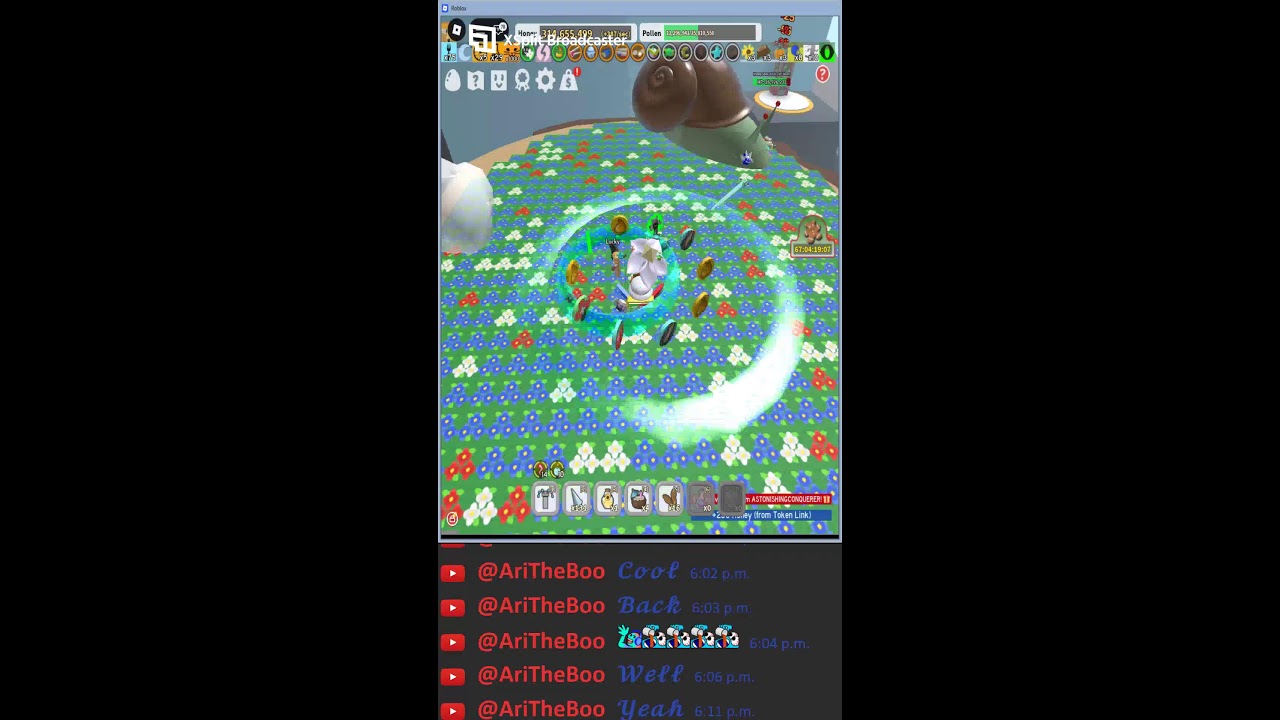 playing bee swarm on roblox come tune in - YouTube