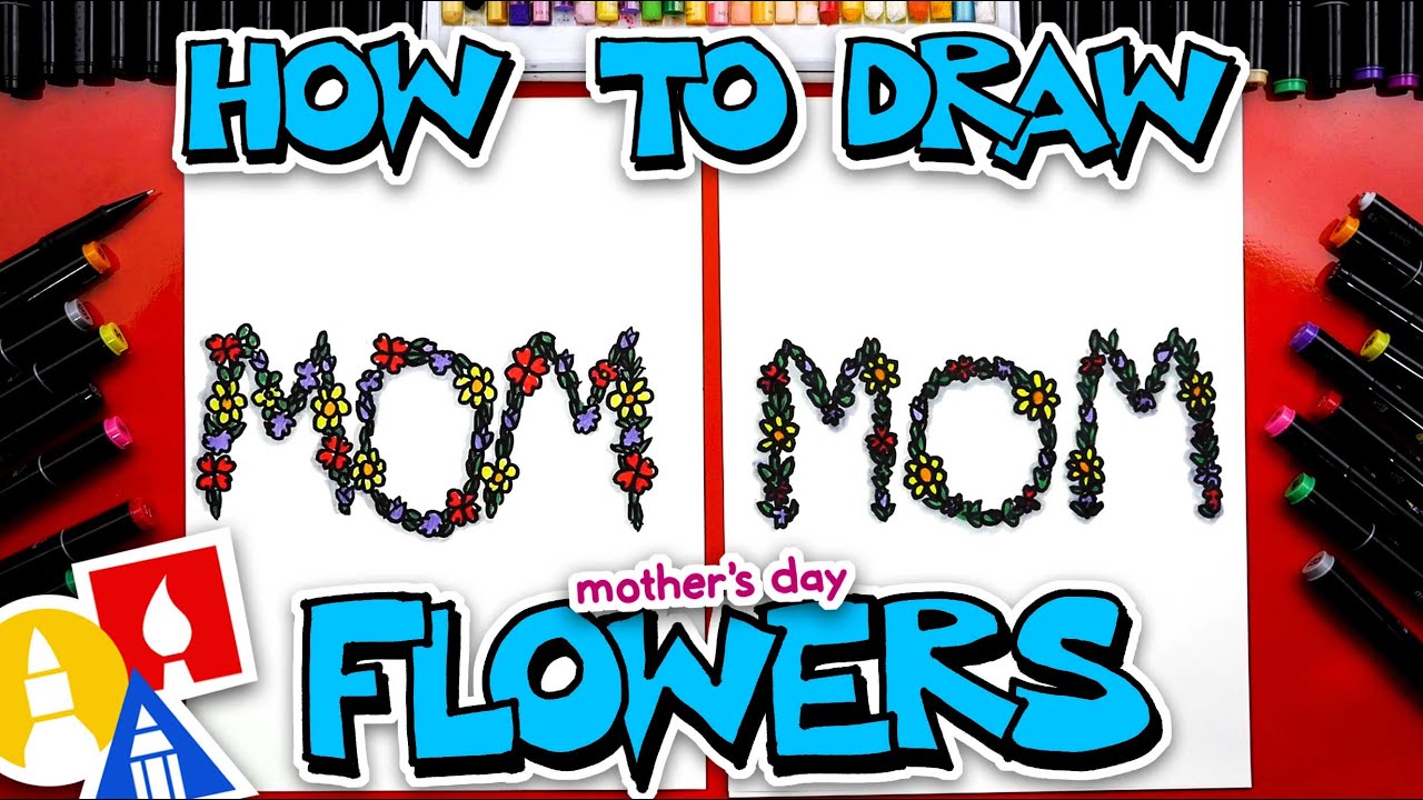 How To Draw MOM With Flowers Mother s Day YouTube