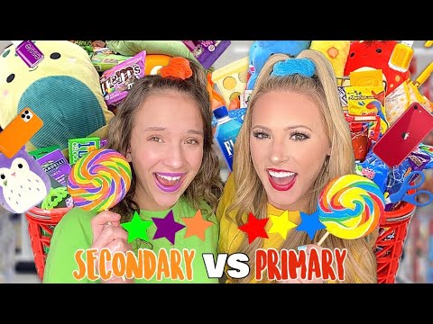 PRIMARY ️💛💙 VS SECONDARY 💚💜🧡COLOR SHOPPING CHALLENGE AT TARGET! - YouTube