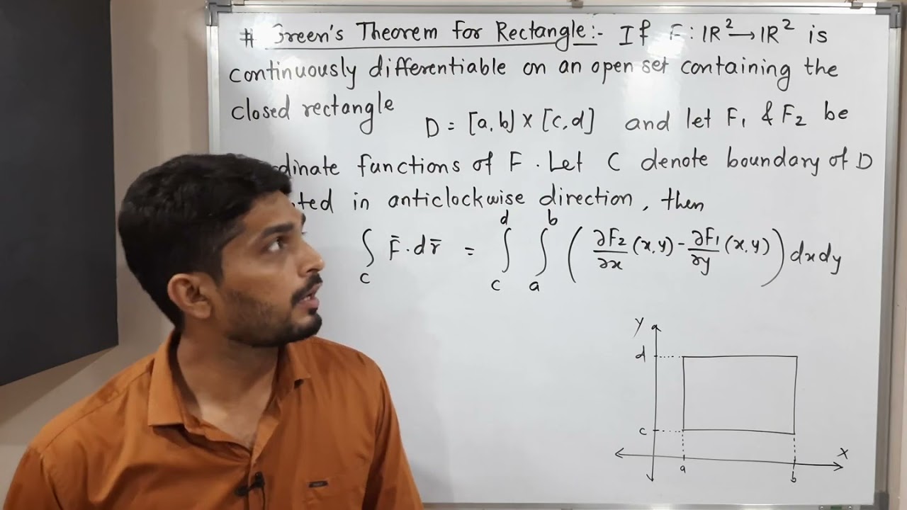 Line Integrals | Lecture 35 | Green's Theorem for Rectangles - YouTube