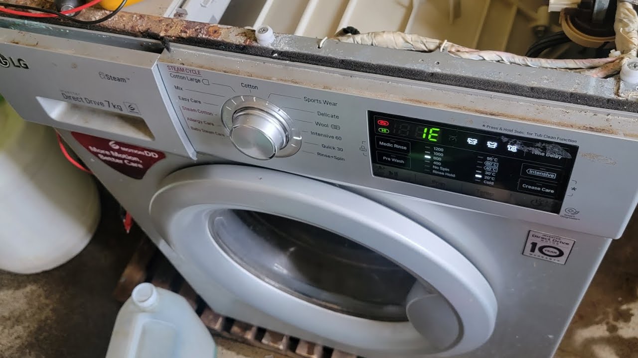 LG IE error:Means inadequate water,low pressure,clogged inlet pipes ...