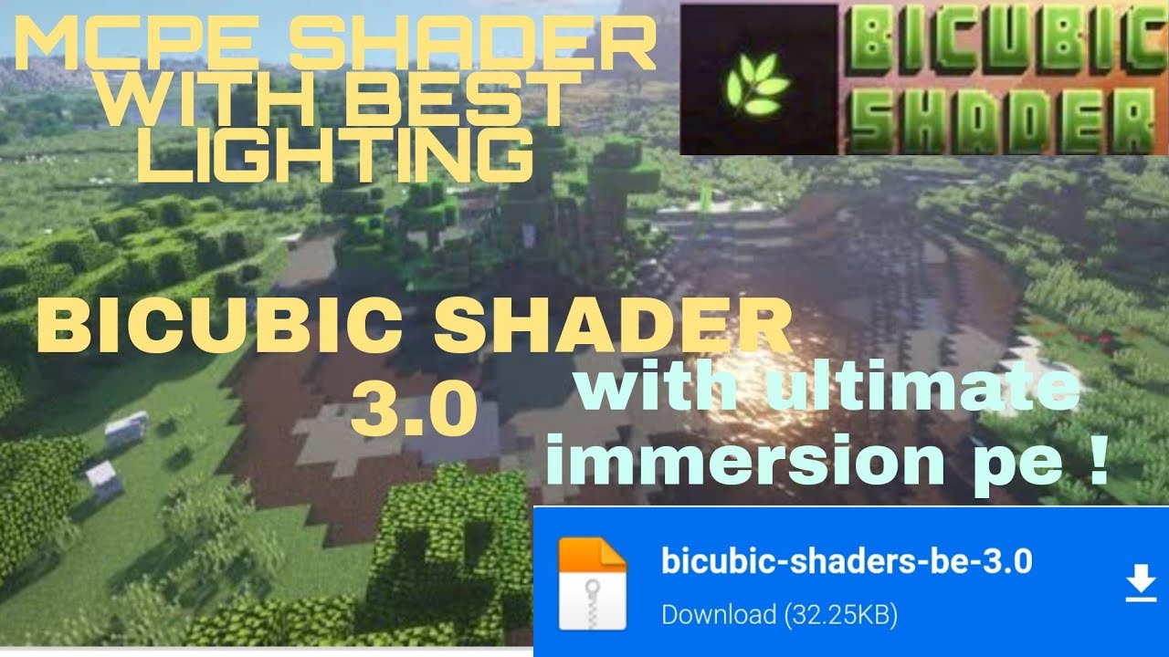 THE BEST MCPE SHADER (BICUBIC SHADER 3.0+ULTIMATE IMMERSION) IS IT ...