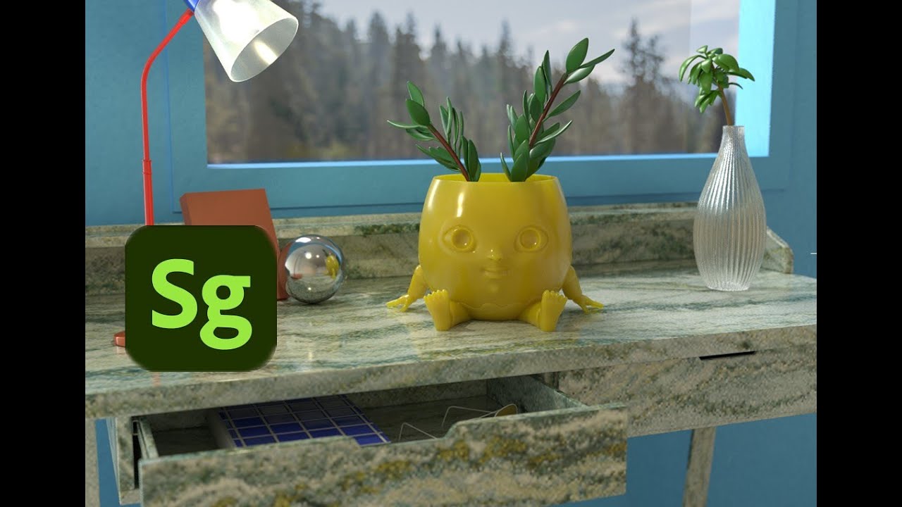 Probando render en Adobe Substance 3D Stager - YouTube