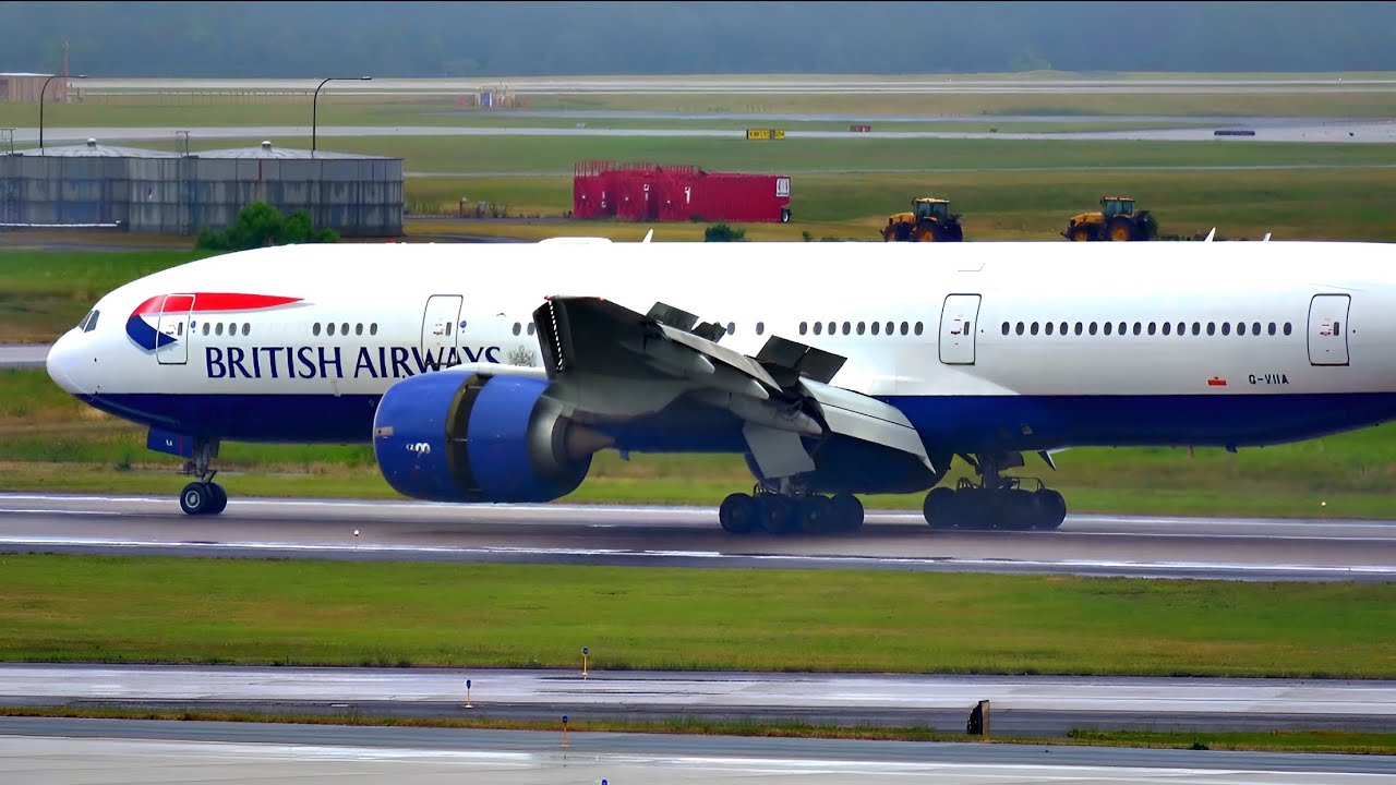 10 Minutes of HEAVY AIRCRAFT LANDINGS at Washington Dulles ...