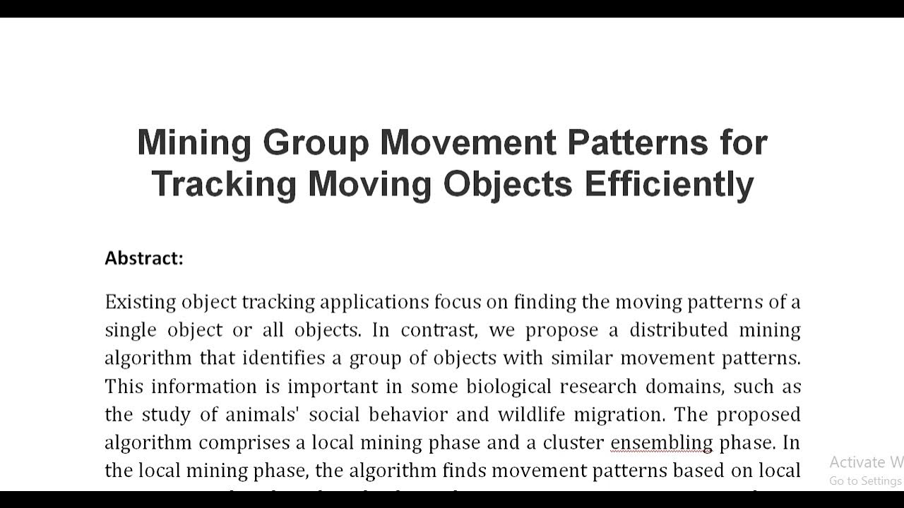 Mining Group Movement Patterns for Tracking Moving Objects Efficiently - YouTube