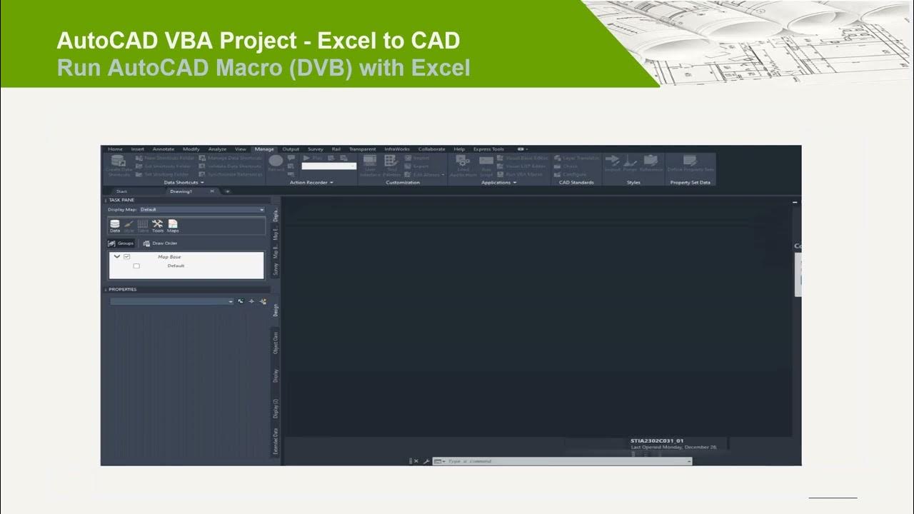 How to Run AutoCAD DVB from Excel (VBA 01) - YouTube