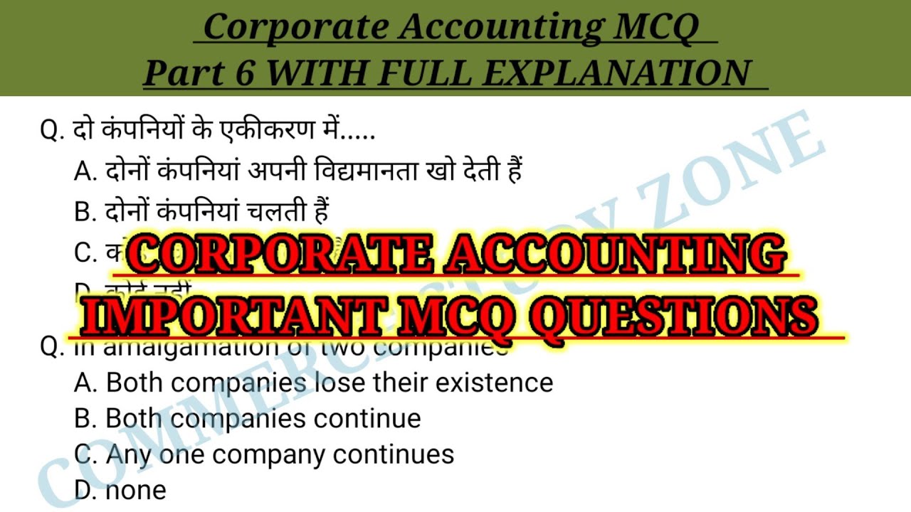 6 Corporate Accounting mcqs | MCQ on Corporate Accounting ...
