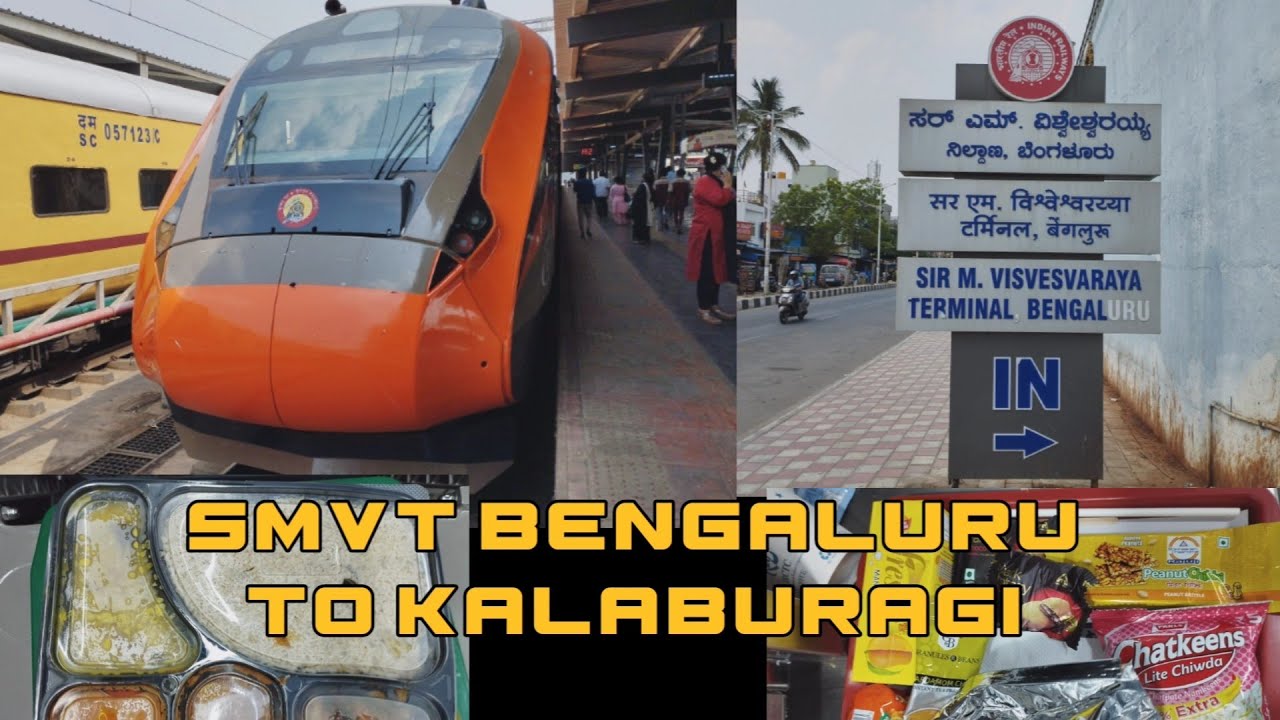 SMVT BENGALURU TO KALABURAGI|FIRST DAY COMERCIAL RUN|VANDE BHARAT|22232 ...