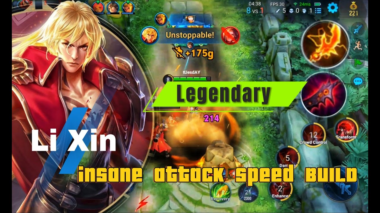 Li Xin HONOR OF KINGS/INSANE ATTACK SPEED BUILD - YouTube