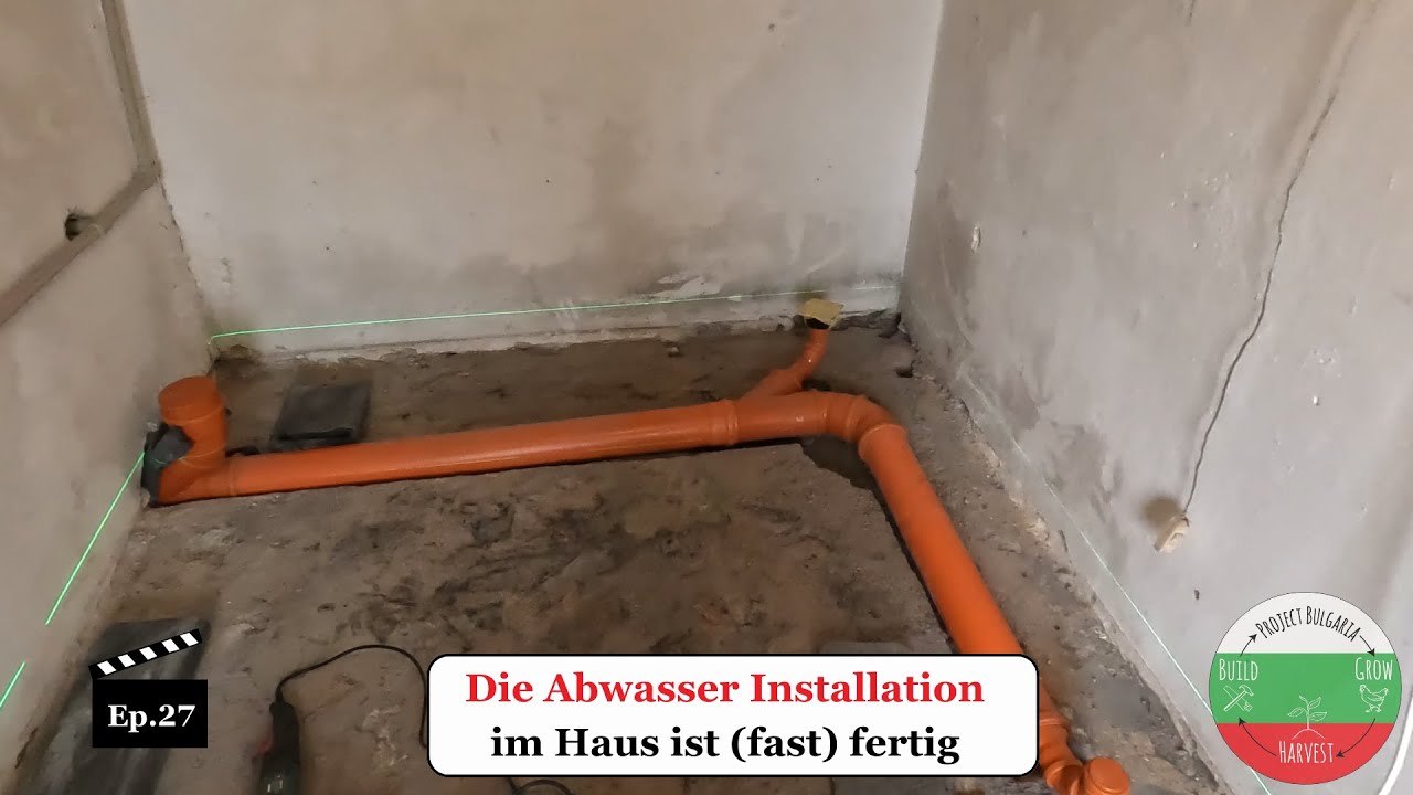 Die Abwasser Installation im Haus ist (fast) fertig 😵 - Ep.27 📺 - YouTube