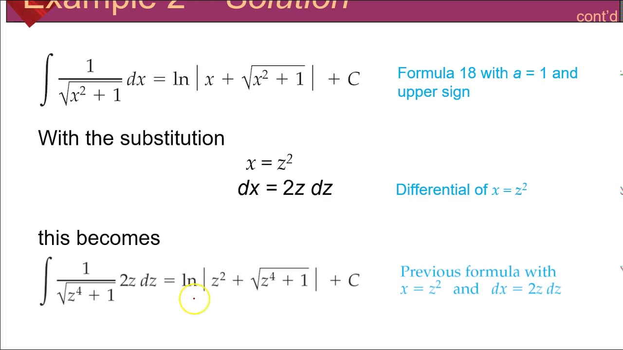 6 2 Integration Using Tables - YouTube
