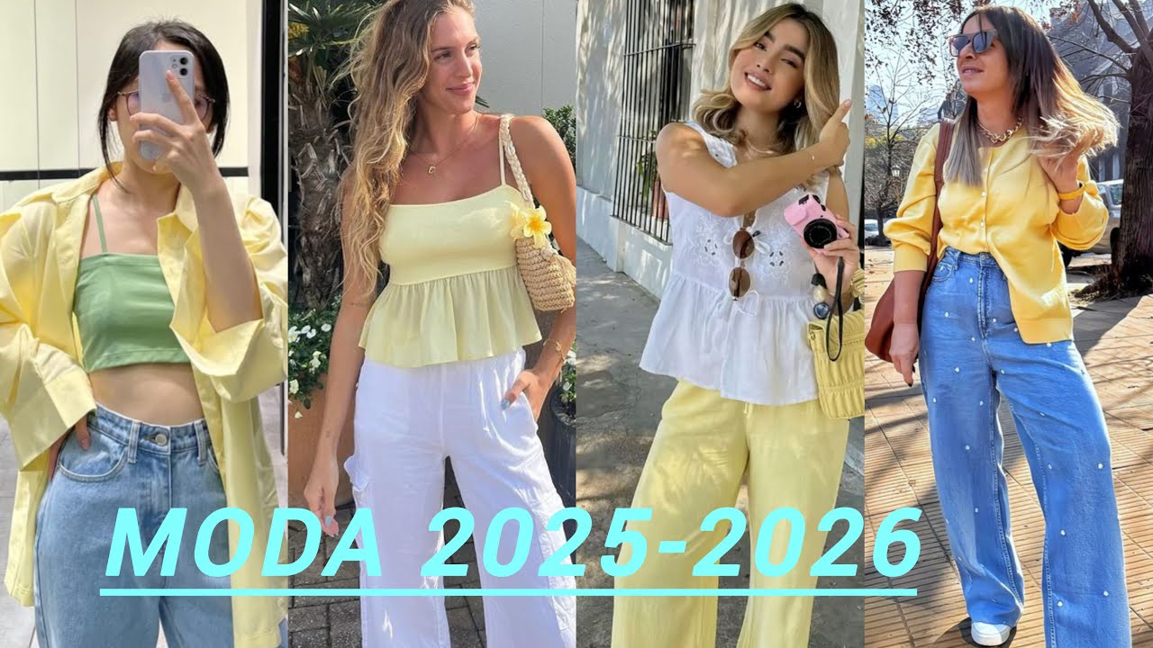 MODA Y TENDENCIA 2025_26 Looks de moda para combinar el tono amarillo 💛 ...
