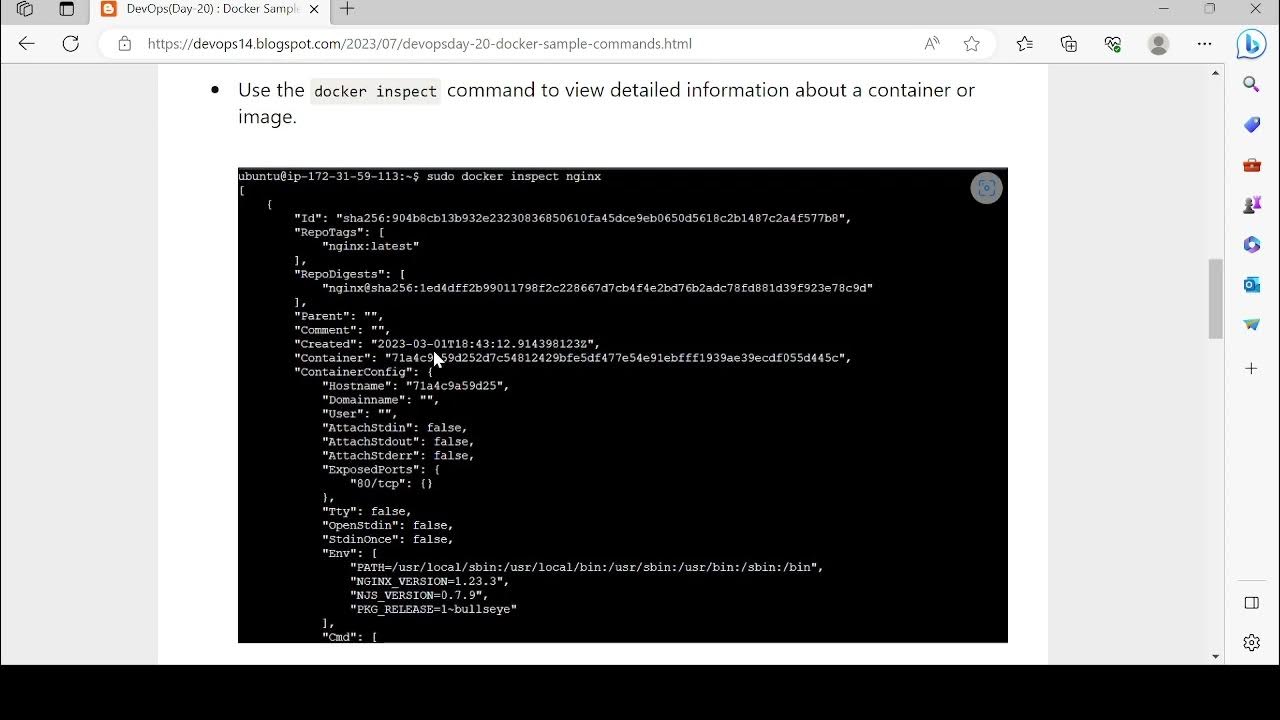 DevOps(Day-20) : Docker Sample commands - YouTube