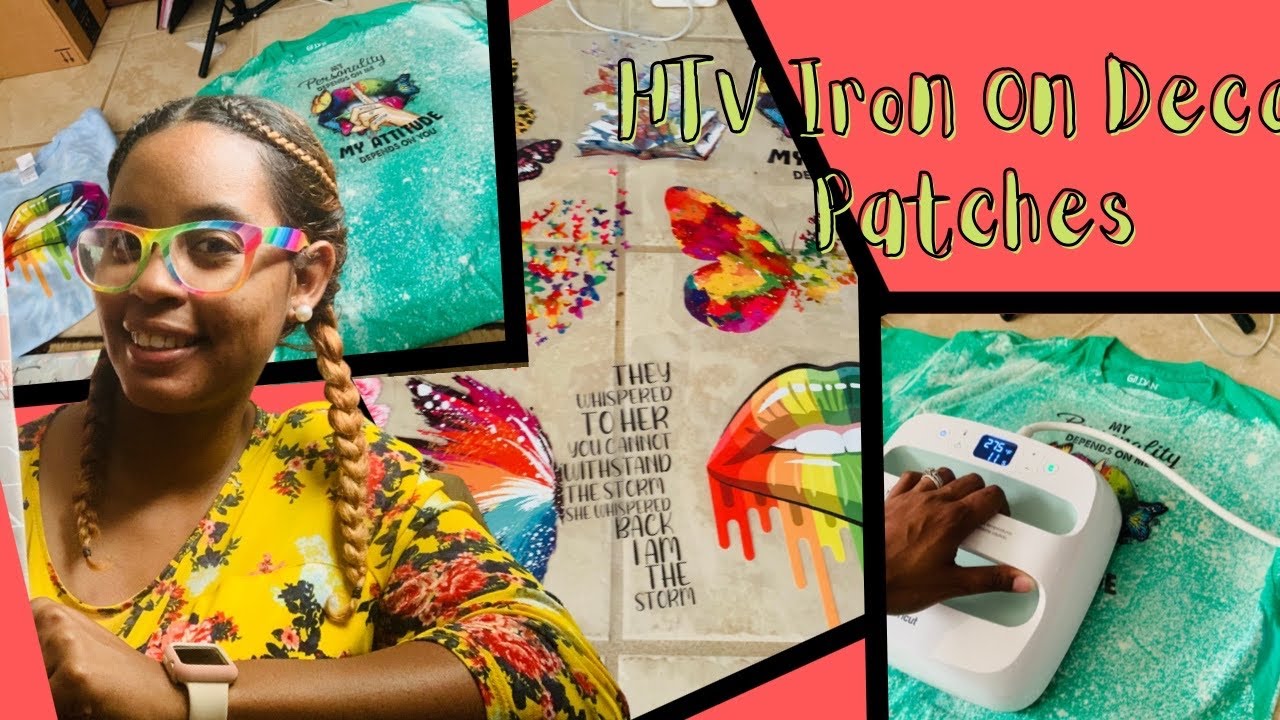HTV IRON ON DECAL PATCHES | How To Apply Heat Transfer Vinyl | Cricut ...