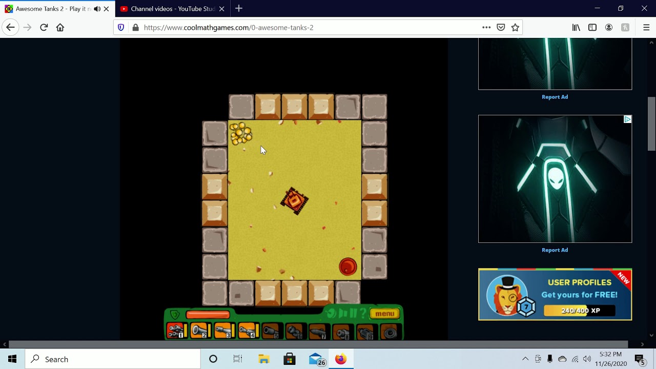 awesome tanks 2 part 2 coolmathgames - YouTube