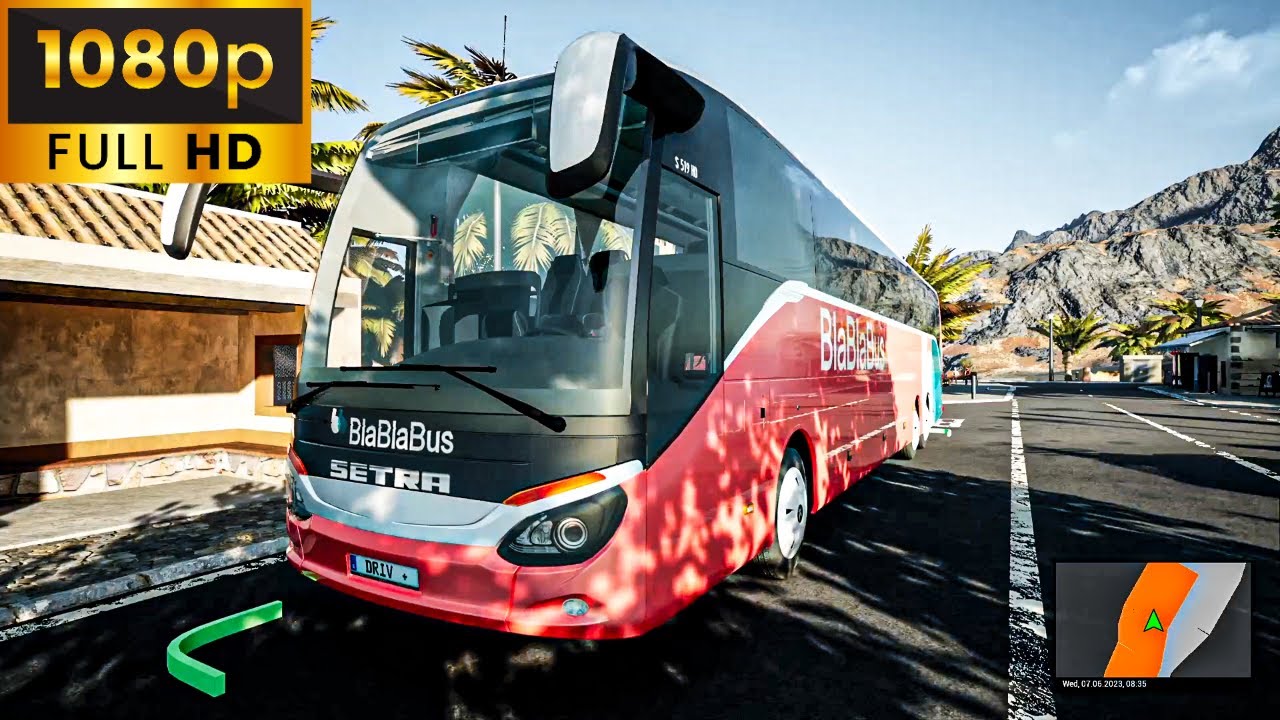 SETRA COMFORT CLASS S519HD DRIVING | TOURIST BUS SIMULATOR GAMEPLAY ...